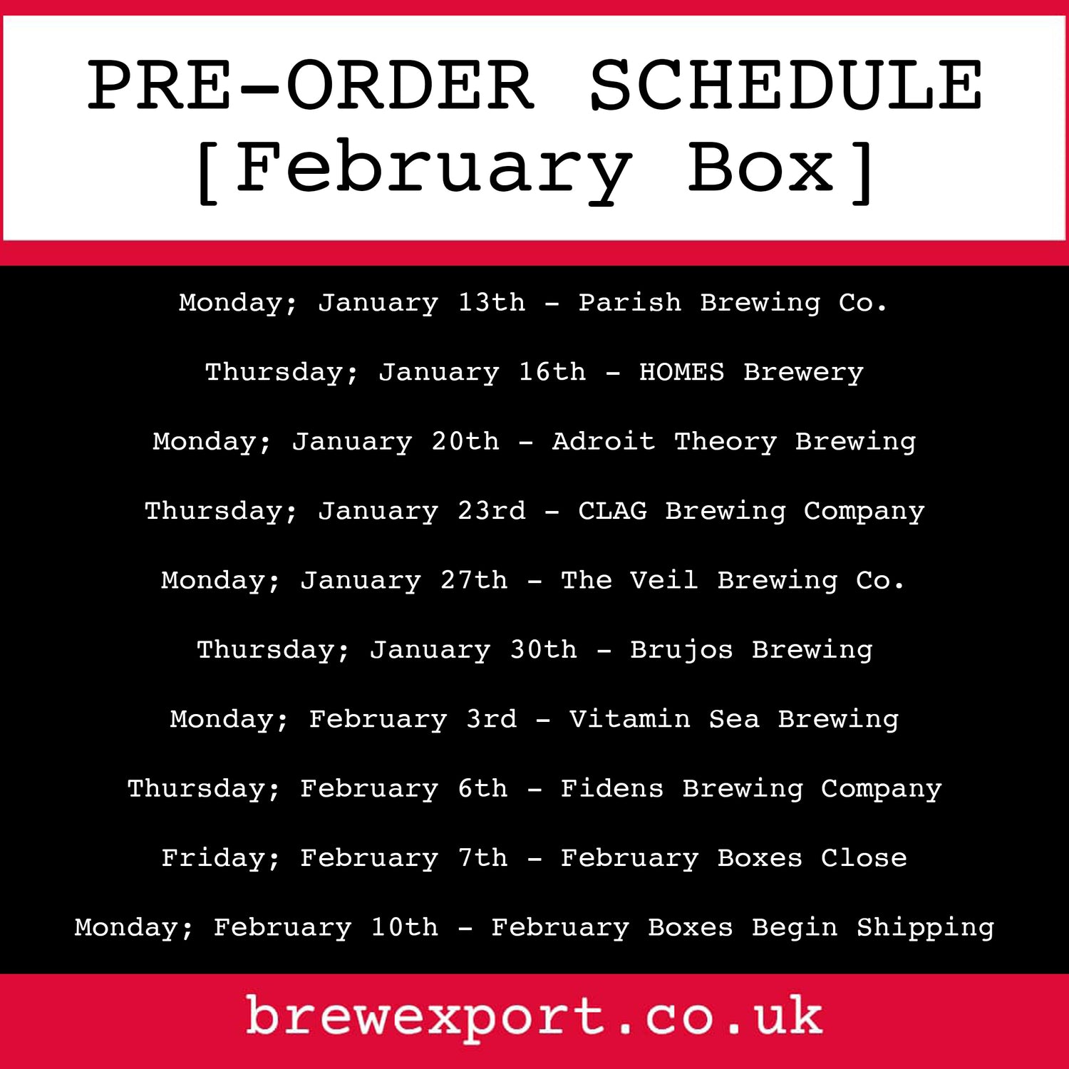 PRE-ORDER [REFRESH/CONSUMER] – Brew Export UK